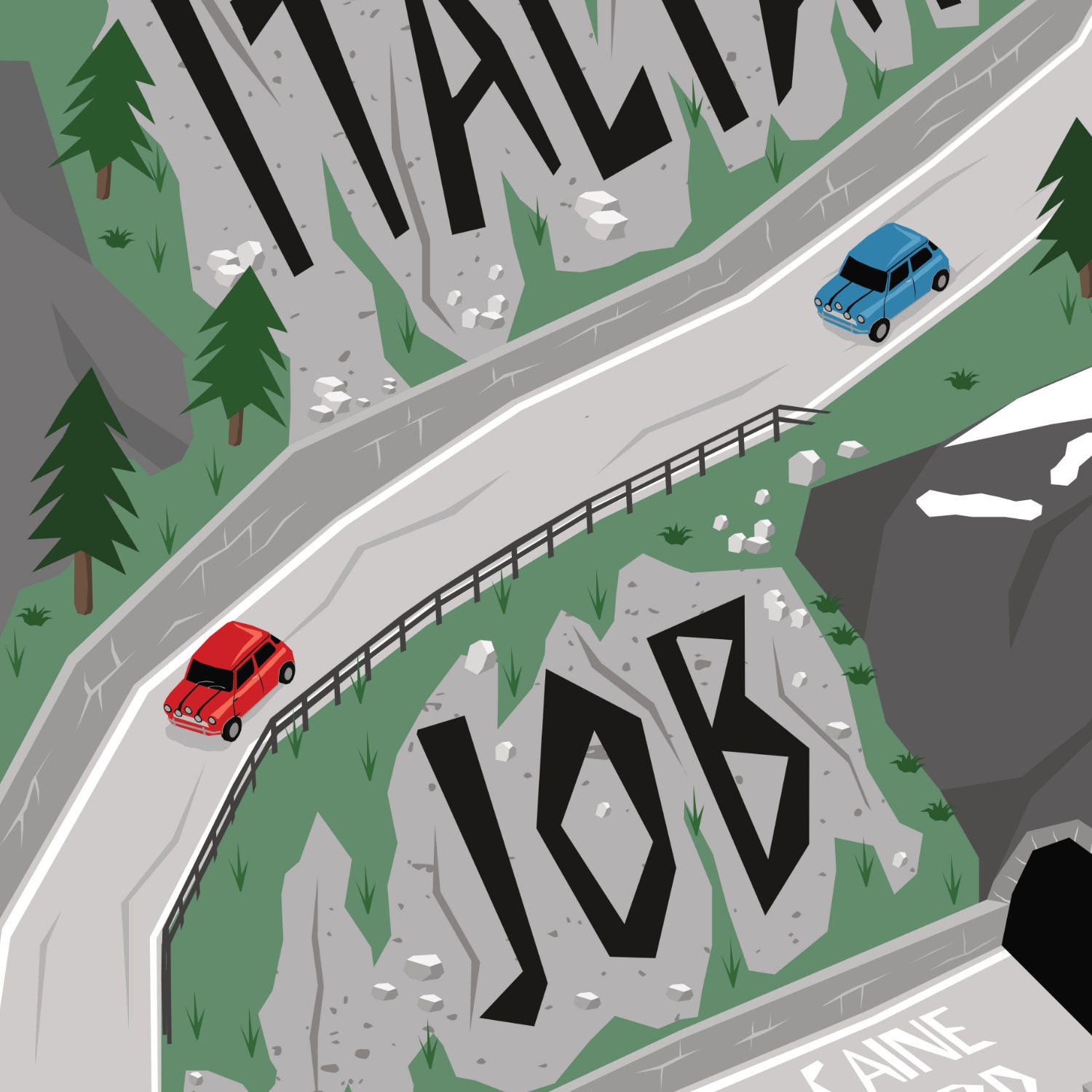 The Italian Job Original Artwork Movie Poster Art - Etsy