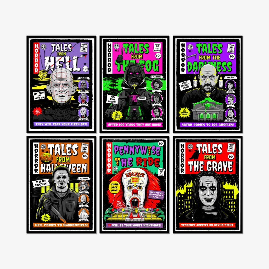 Horror Movie Poster Collection-retro Comic Film Art Prints-home Décor ...