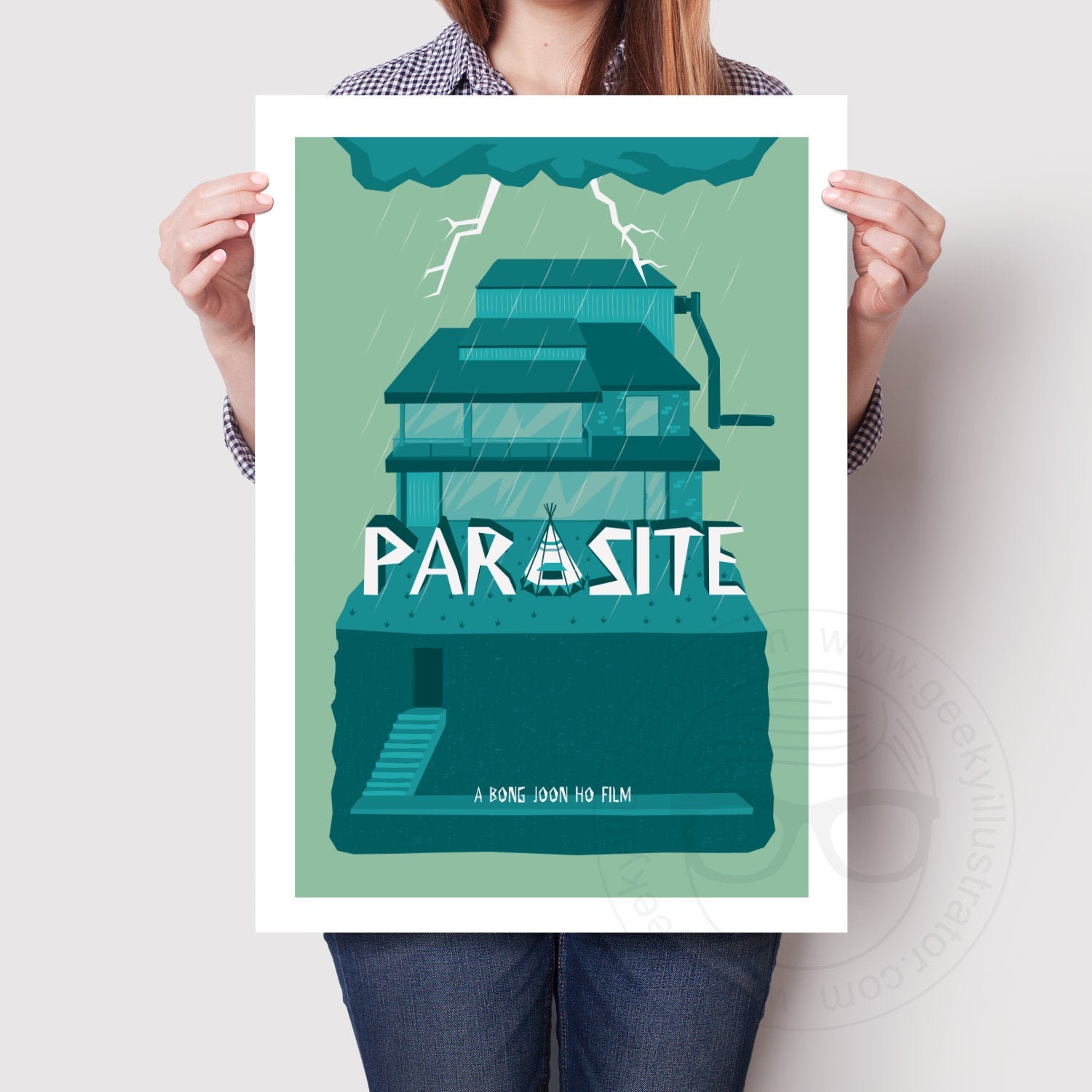 Printable Movie Poster Concept Movie Art Korean Film Digital Download Parasite Movie Poster ...