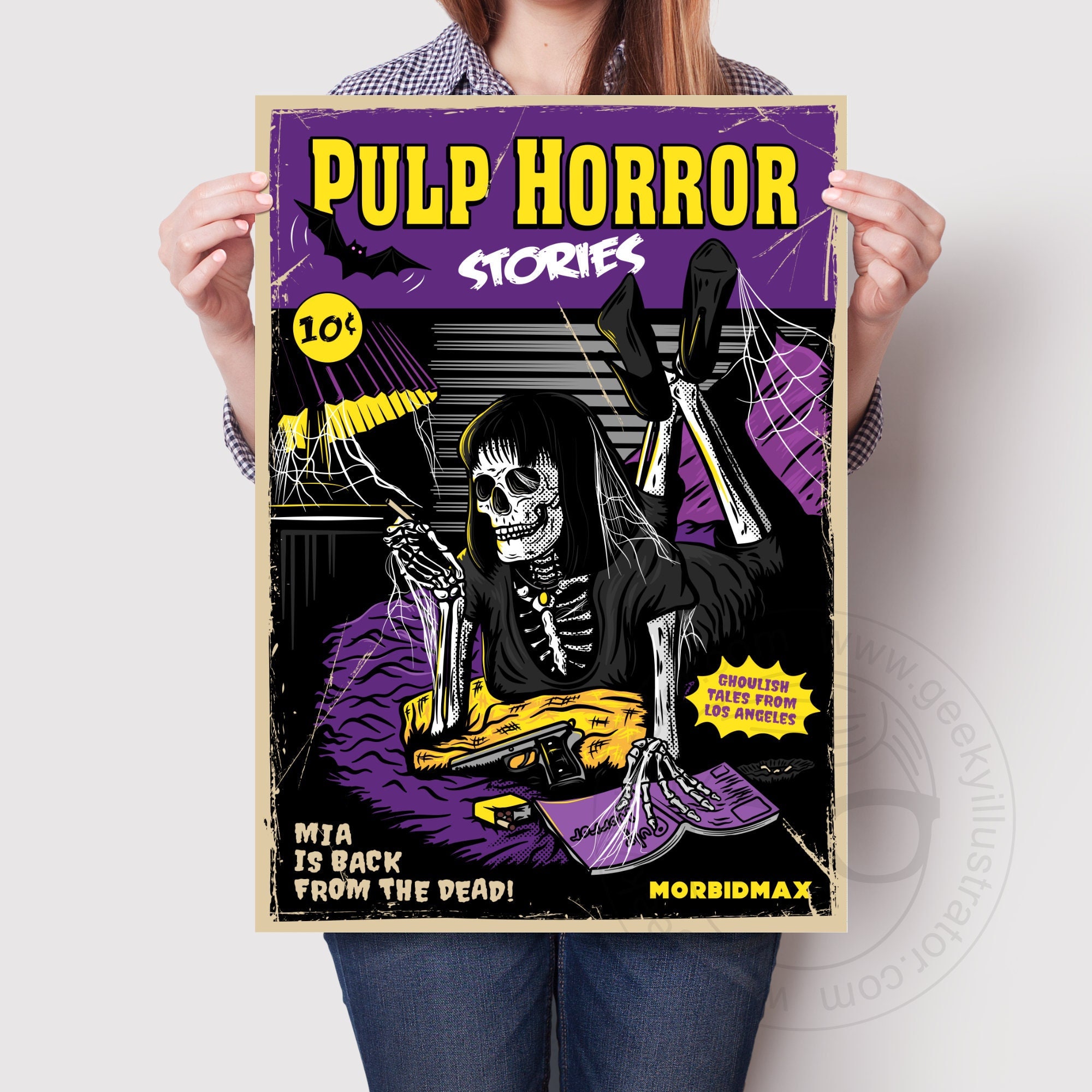 Pulp Fiction Retro Horror Print - Etsy