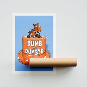Dumb and Dumber Minimalist Illustrated Film Poster Print Available in 3 ...