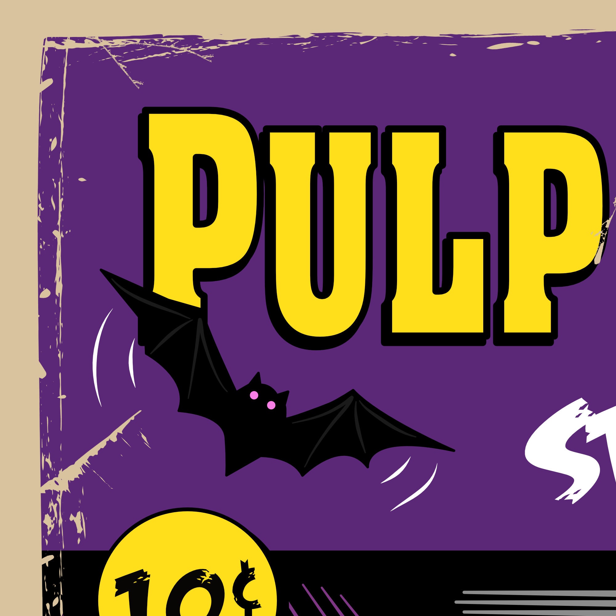 Pulp Fiction Retro Horror Print - Etsy