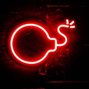 Little Bomb Neon Sign Bomb Neon Sign Red Neon Sign Custom | Etsy