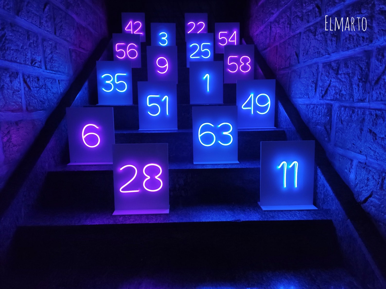 Neon Numbers Two Styles Unbreakable Neon Sign | Etsy