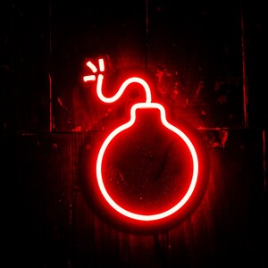 Little Bomb Neon Sign Bomb Neon Sign Red Neon Sign Custom | Etsy