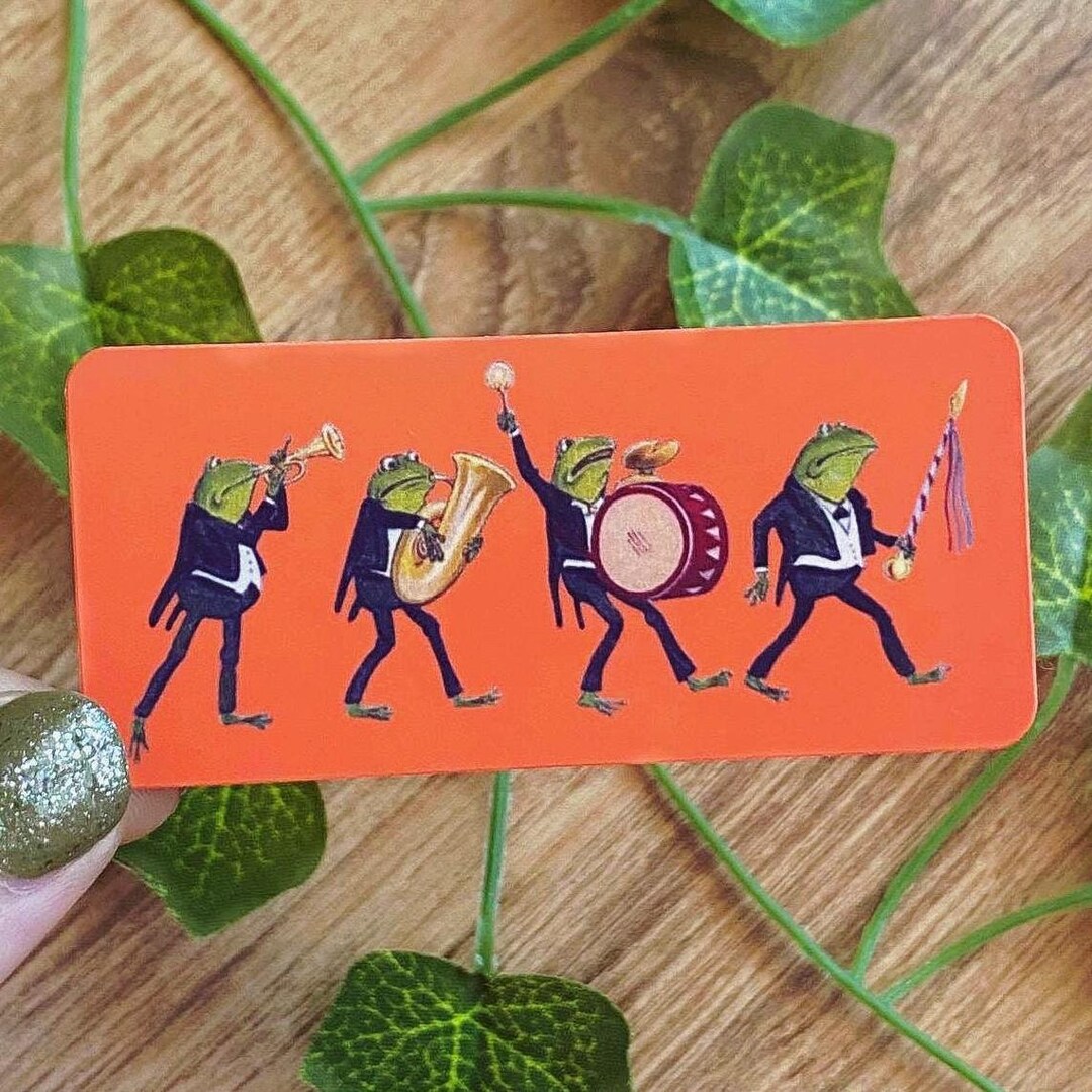 1920s 1930s Marching Frogs Decal, Music Band Parade, True Vintage ...