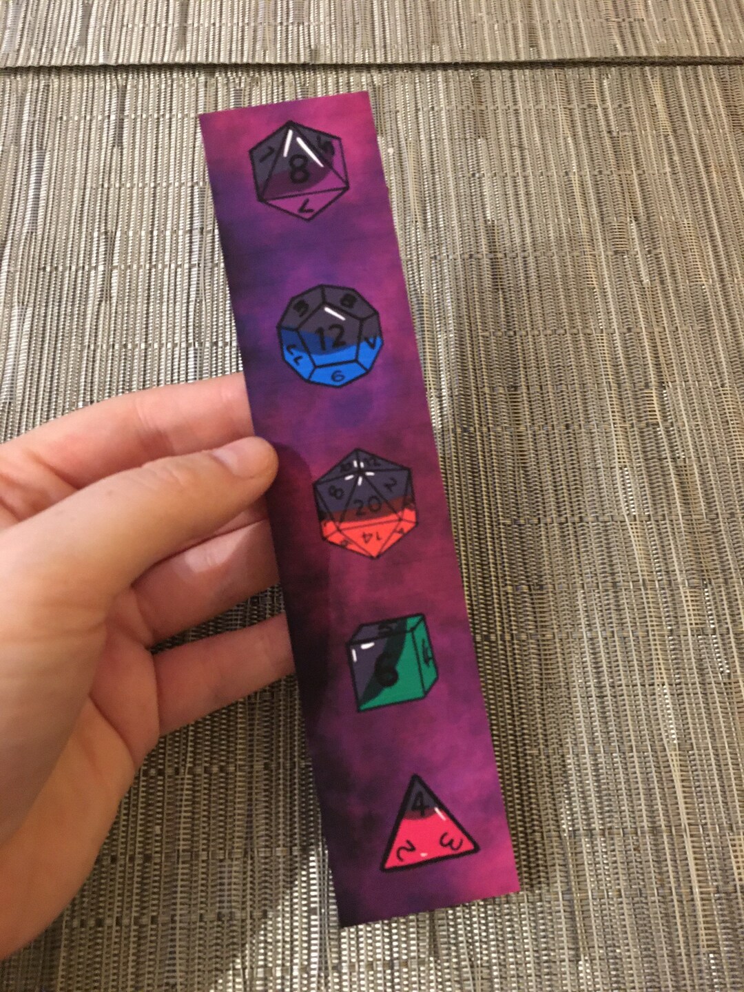 Dnd Dice Bookmark - Etsy
