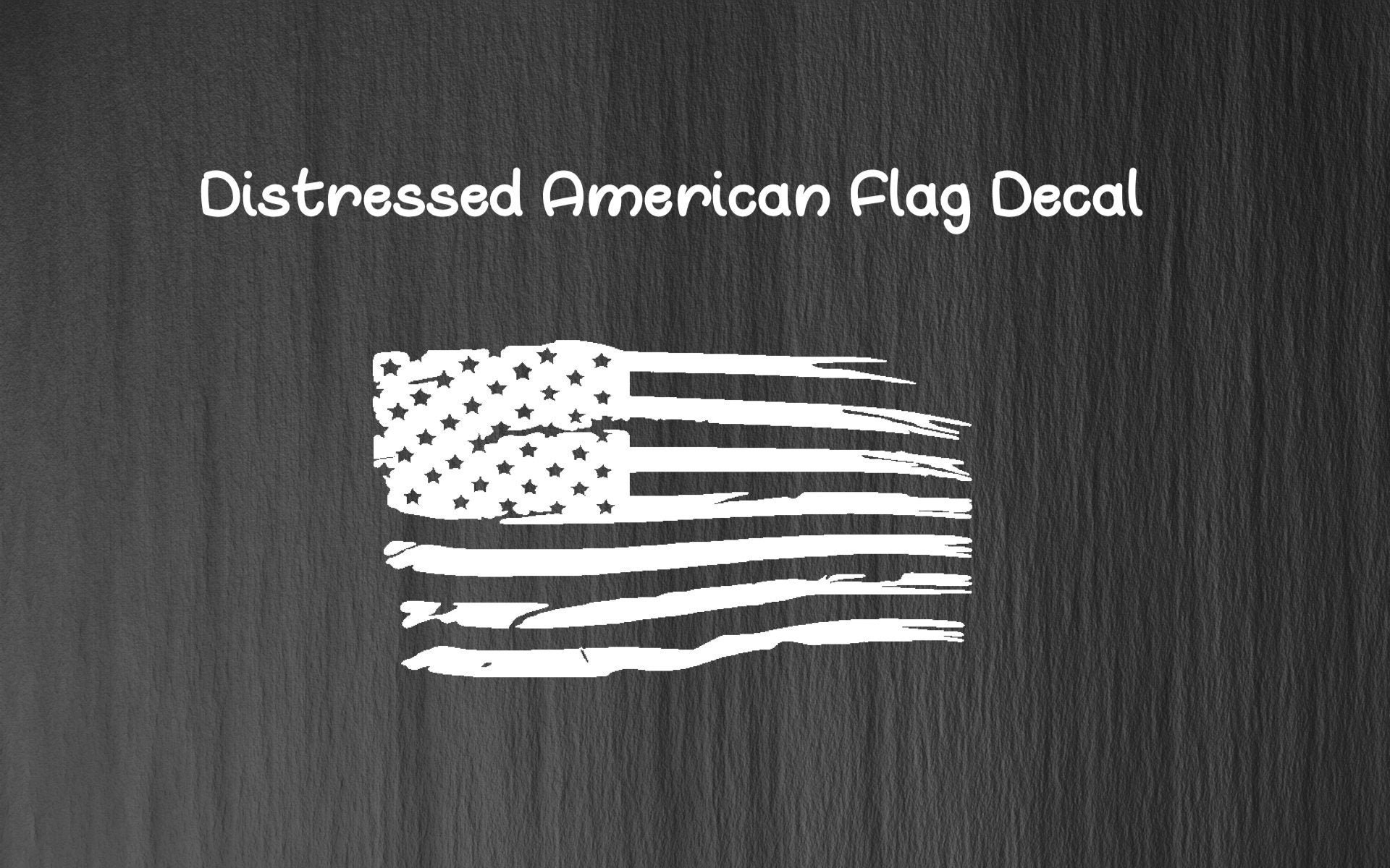 Distressed American Flag Vinyl Decal | Etsy