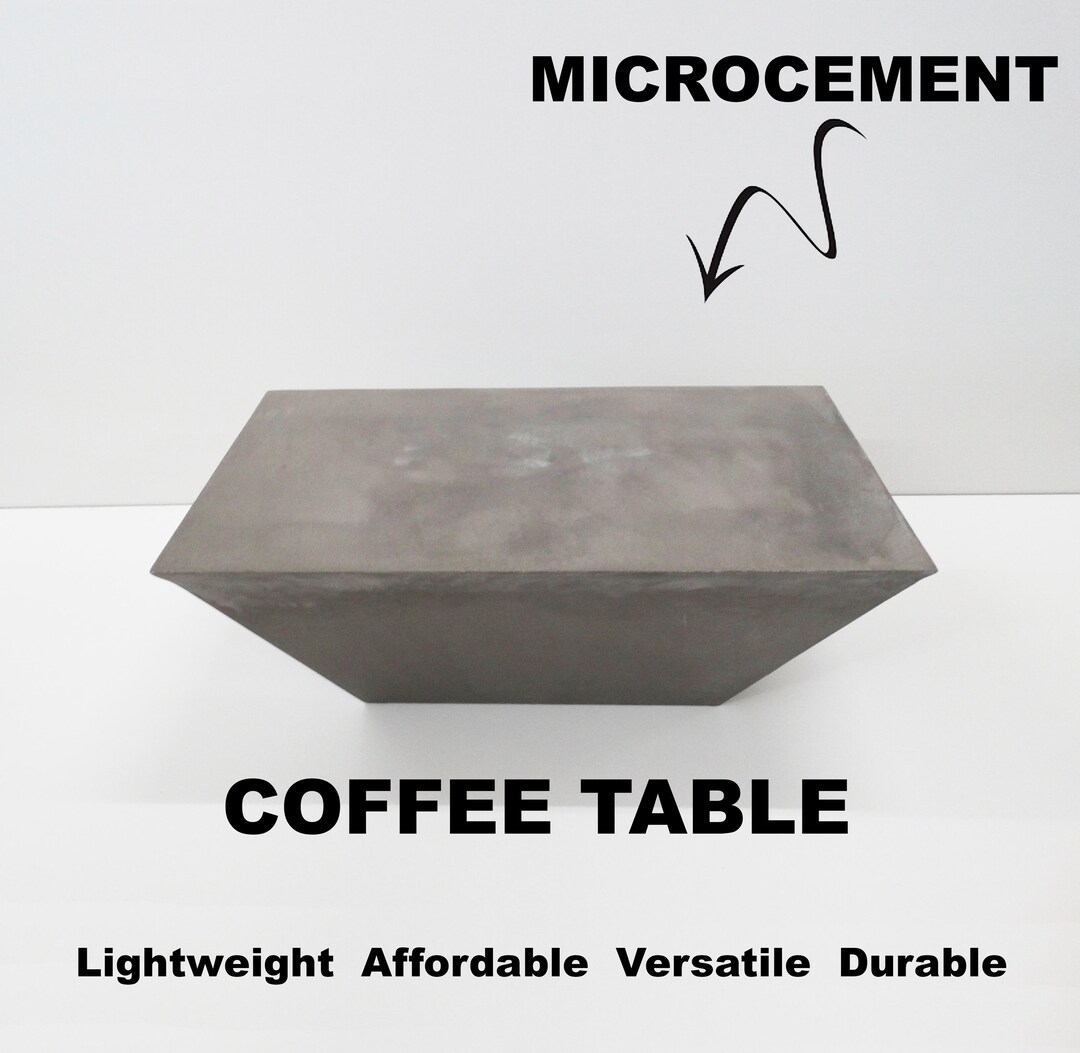 Microcement Coffee Table - EDGE - Handmade Concrete Furniture ...