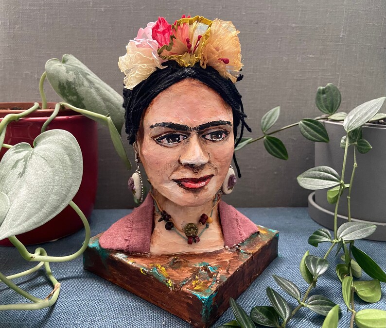 Buste de Frida Art Object Objet dart décoratif Buste - Etsy France