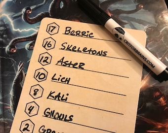 Deluxe Handmade Combat Initiative Tracker for Dnd, Dungeons and Dragons ...