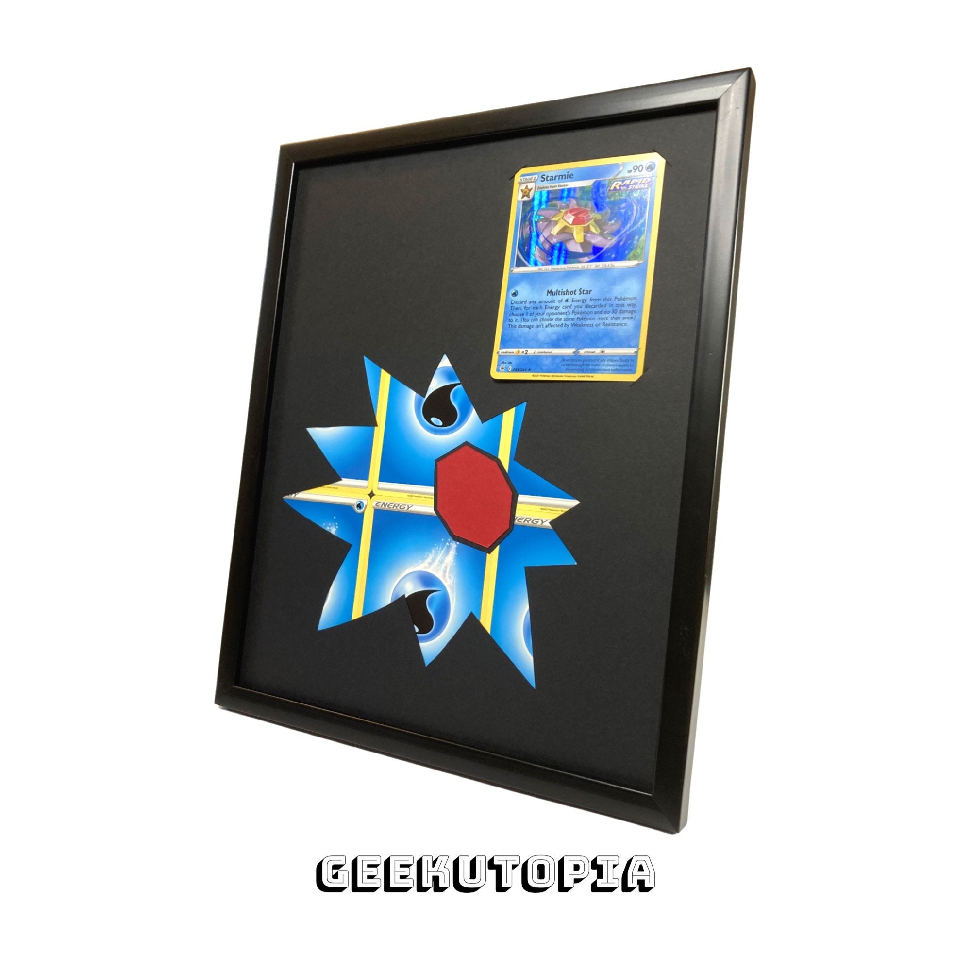 A Starmie Pokémon Frame With Genuine Pokémon Card, Pokémon Frame, Geeky ...