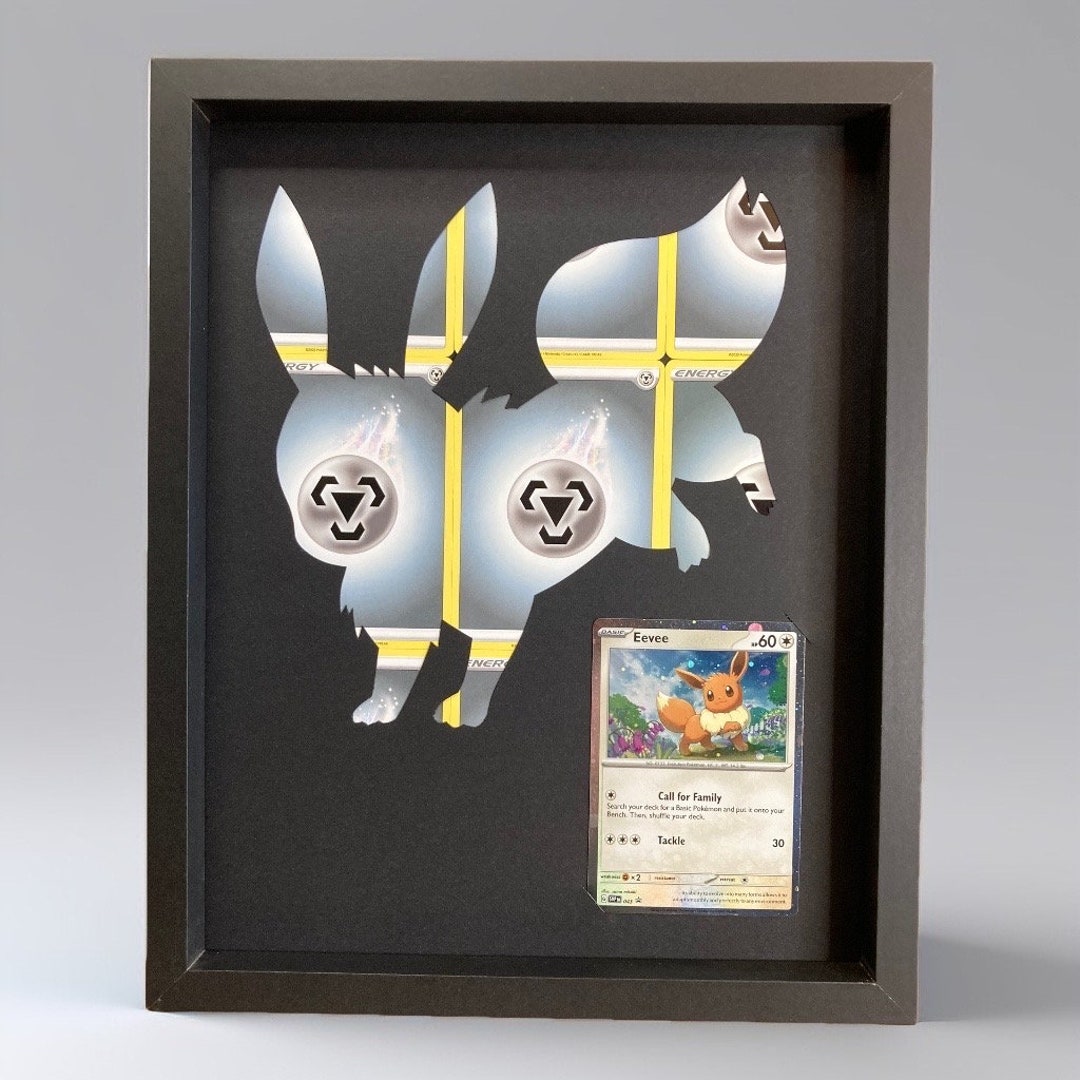 Eevee, Frame With Genuine Pokémon Cards, Holo Card, Gift, Geeky ...