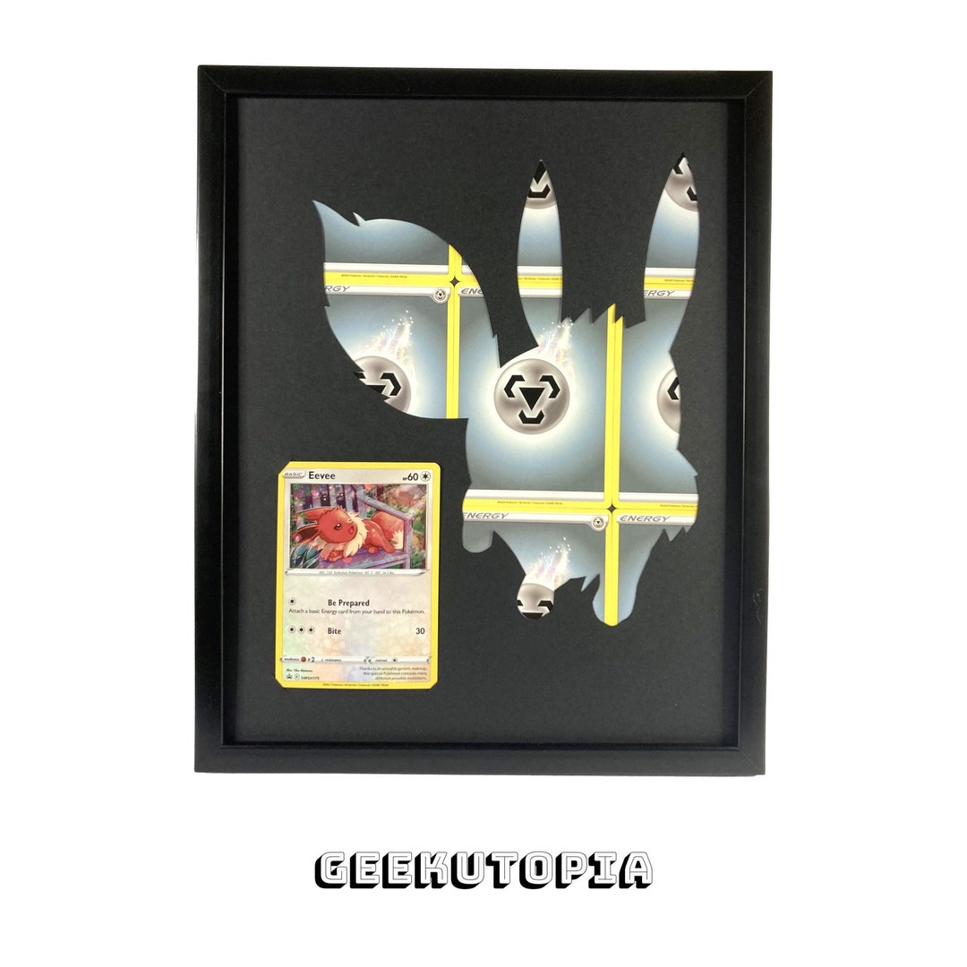 Eevee, Frame With Genuine Pokémon Cards, Holo Card, Gift, Geeky ...