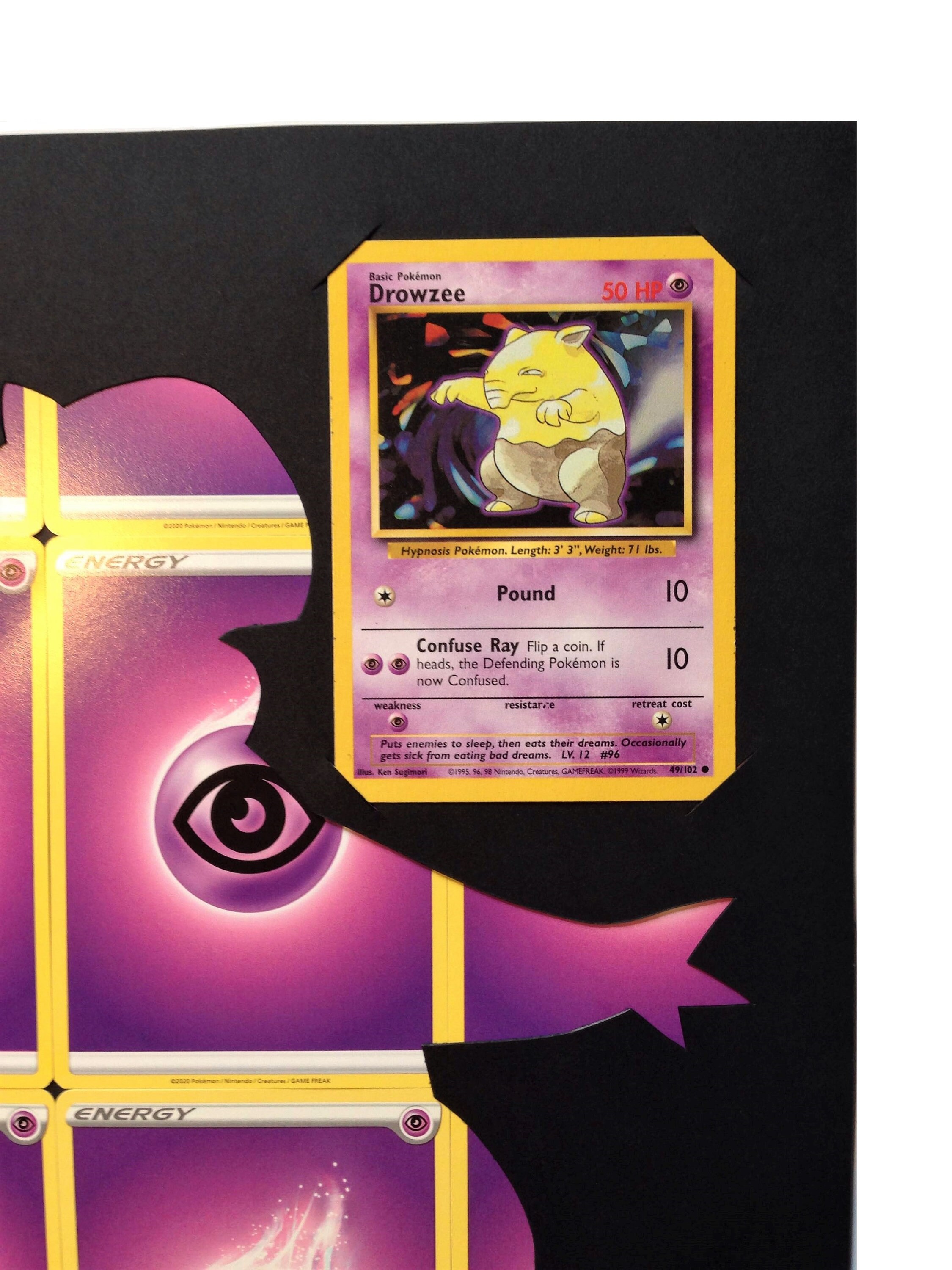 Drowzee Picture With Genuine Pokémon Cards, Perfect Gift - Etsy