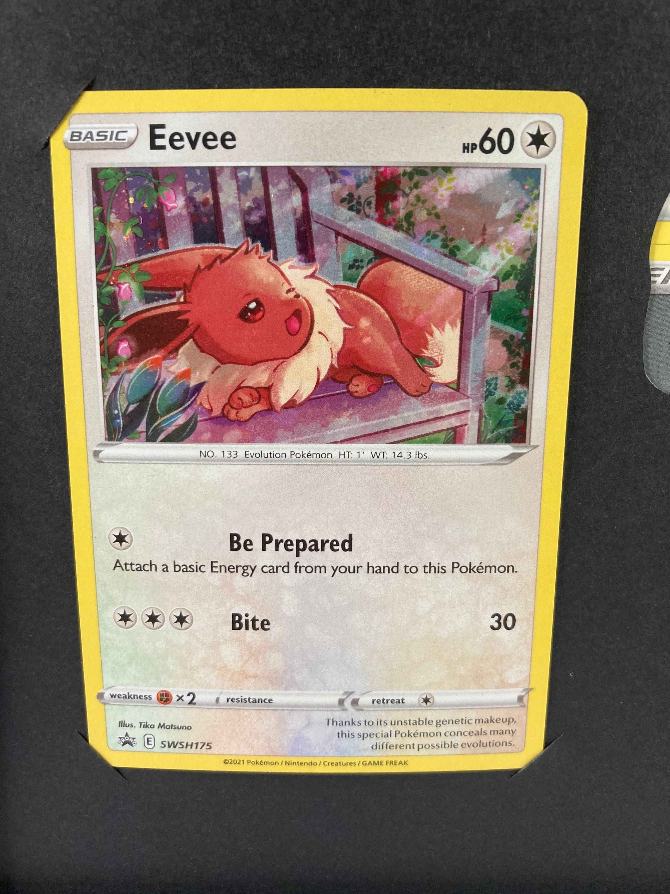 Eevee, Frame With Genuine Pokémon Cards, Holo Card, Gift, Geeky ...