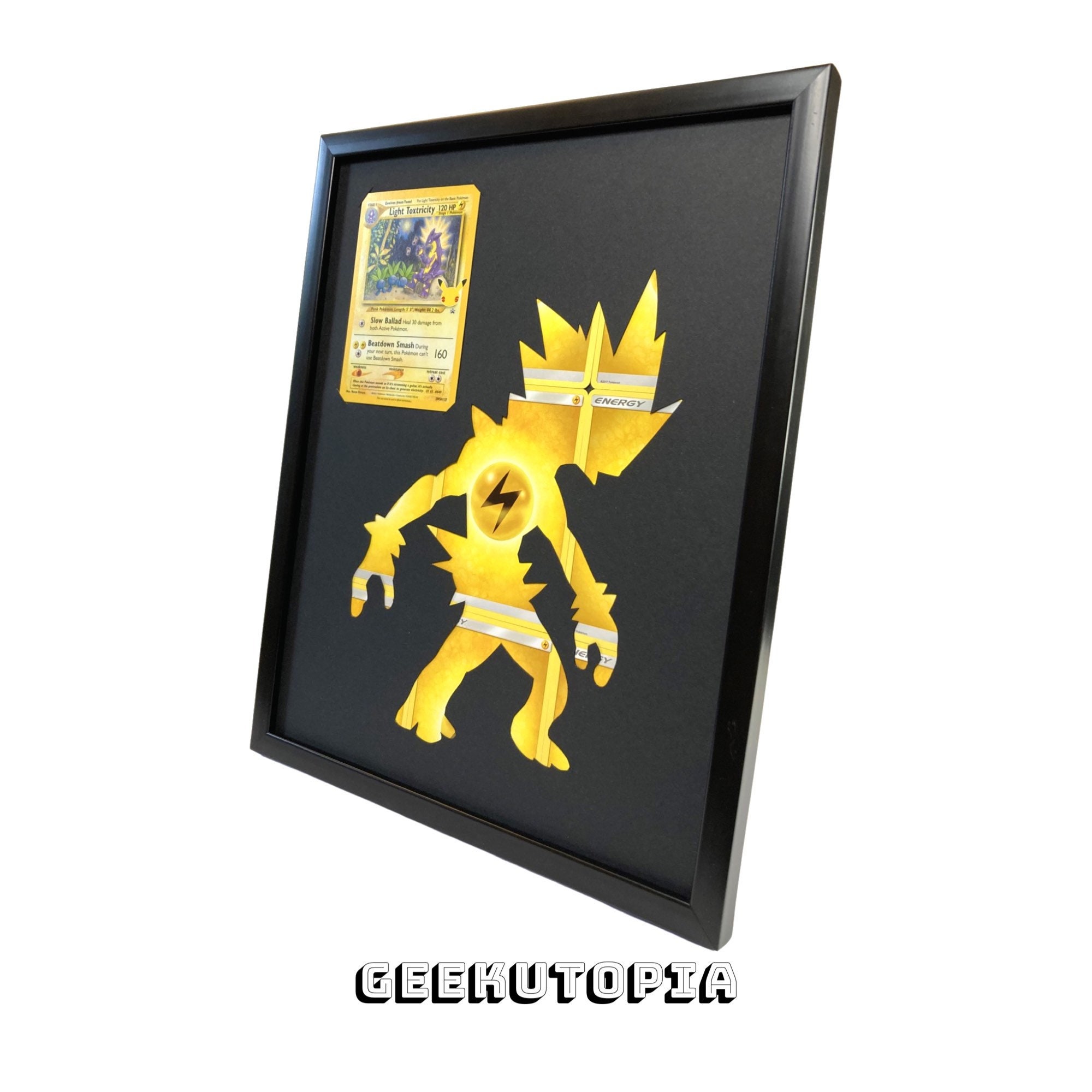 Light Toxtricity Frame With Genuine Pokémon Cards Holo Card - Etsy