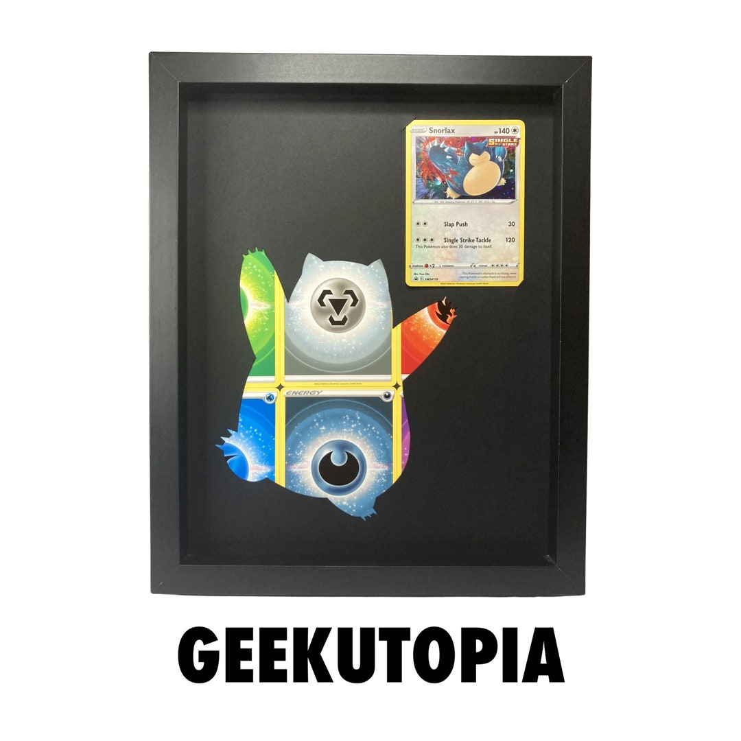 A Snorlax Pokémon Frame With Genuine Pokémon Card, Pokémon Frame, Geeky ...