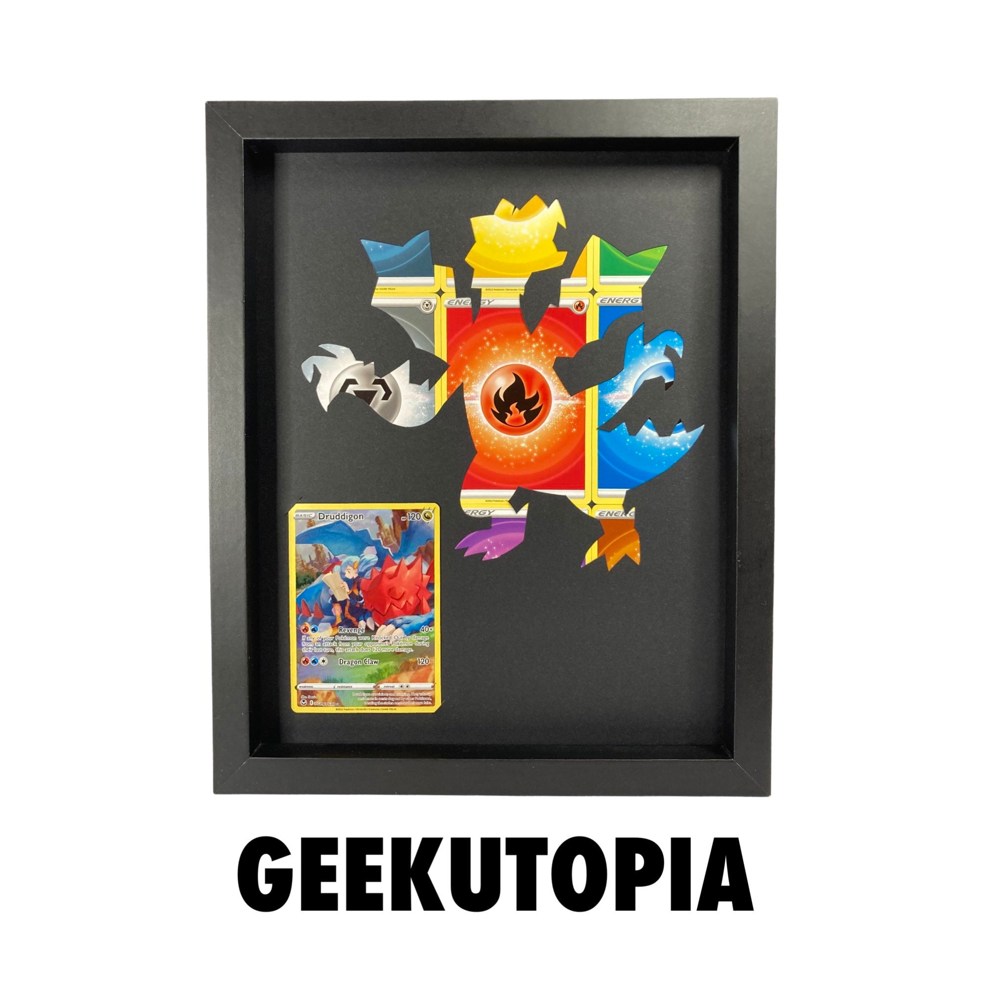 Druddigon Full Art Pokemon Card Frame With Genuine Pokémon Card, Gift ...