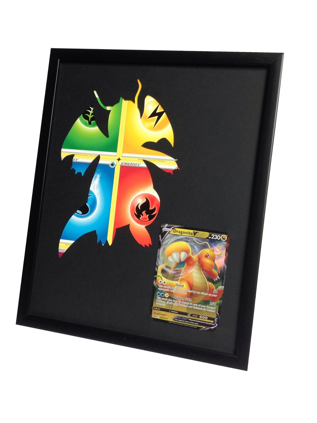 Dragonite V Card Frame With Genuine Pokémon Cards V Card - Etsy UK