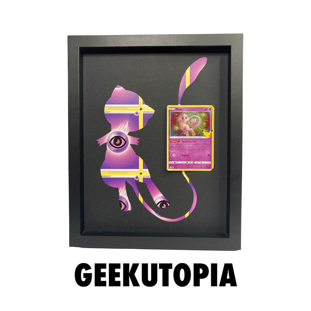 Mew Holo Card Frame, Genuine Pokémon Card, Pokémon, Gift, Christmas ...