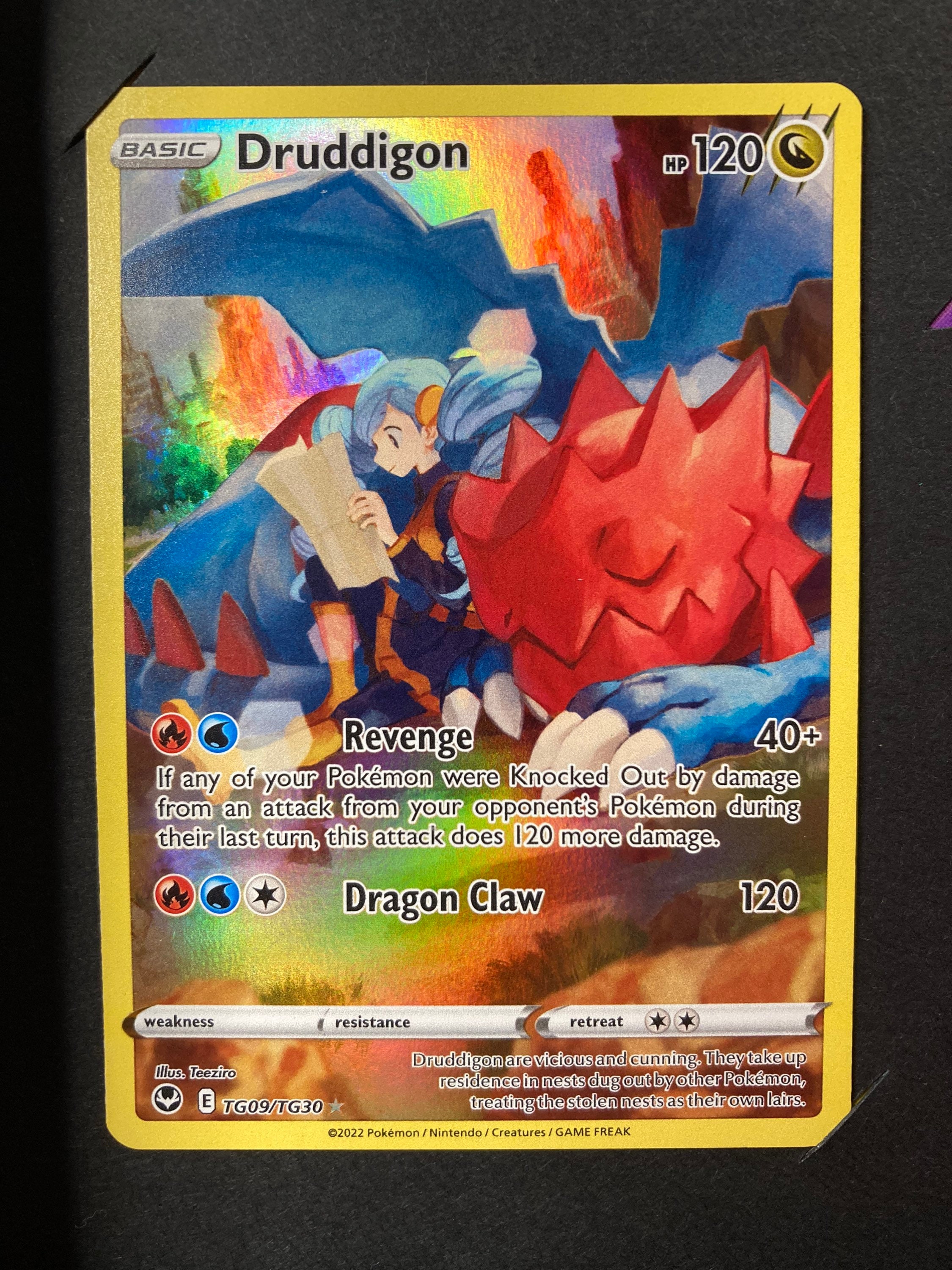 Druddigon Full Art Pokemon Card Frame With Genuine Pokémon Card, Gift ...