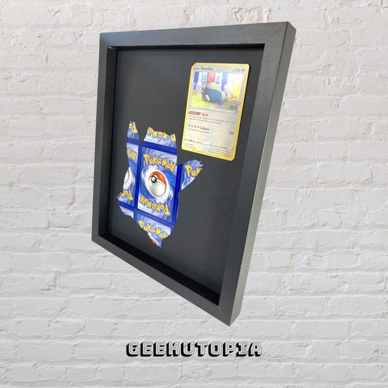 Snorlax Holo Pokémon Art in Frame Hand Cut Silhouette With - Etsy