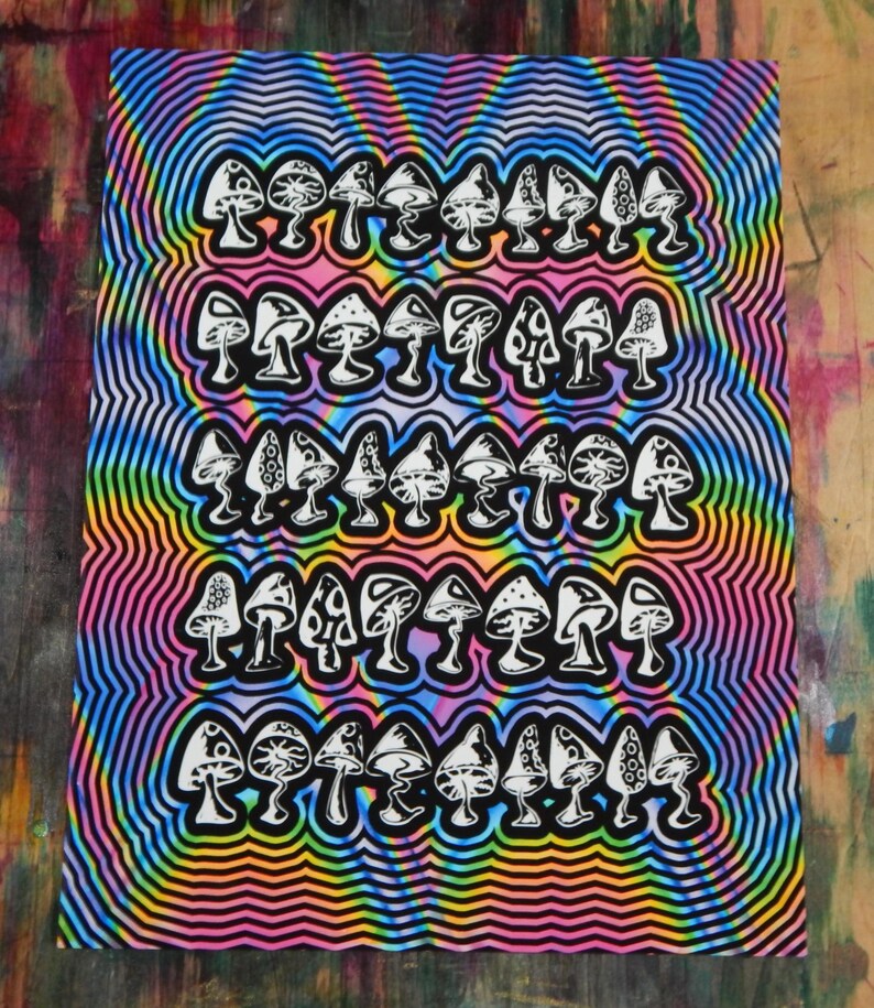 Psychedelic Mushroom Digital Art Print - Etsy