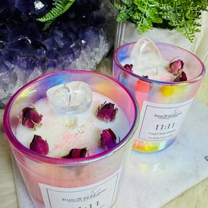 11 11 Candle, Angel Number Candle, Crystal Candle - Etsy