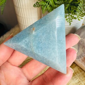 Trollite Triangle Crystal: Brazilian Carved Stone, Third Eye Chakra - Etsy