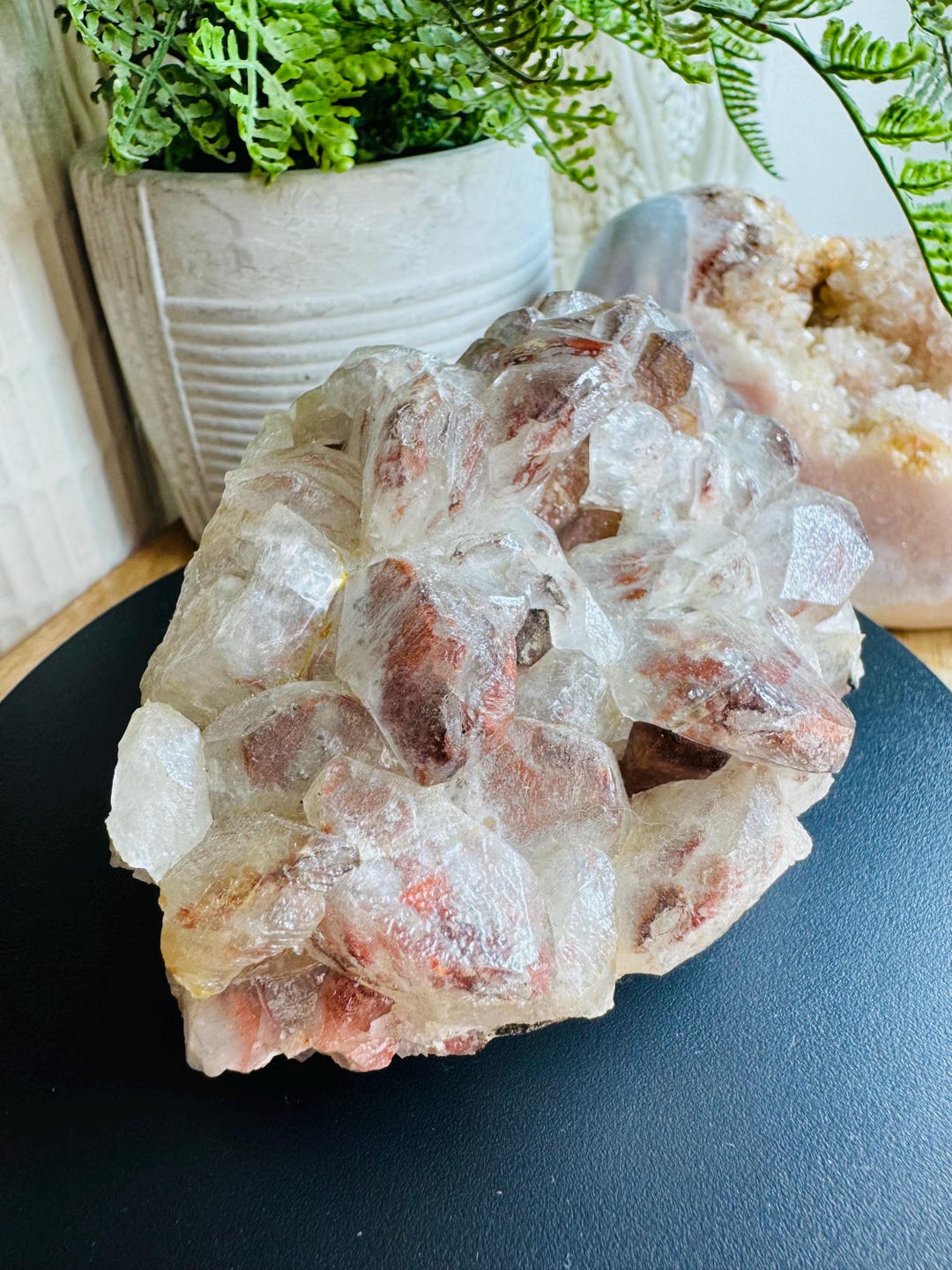 Orange River Quartz Cluster | Hematite in Quartz | Grounding Crystal ...