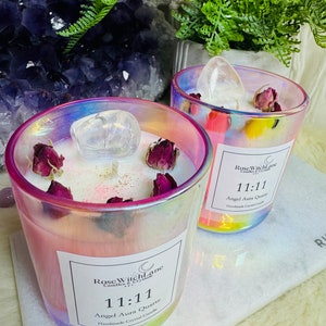 11 11 Candle, Angel Number Candle, Crystal Candle - Etsy