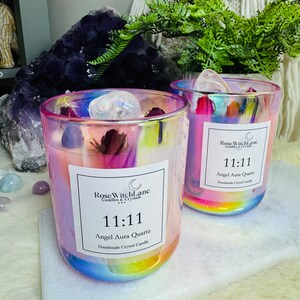 11 11 Candle, Angel Number Candle, Crystal Candle - Etsy