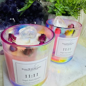 11 11 Candle, Angel Number Candle, Crystal Candle - Etsy