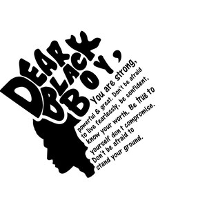 Dear Black Boy Shirt: Inspirational Kids Tee - Black History - Etsy
