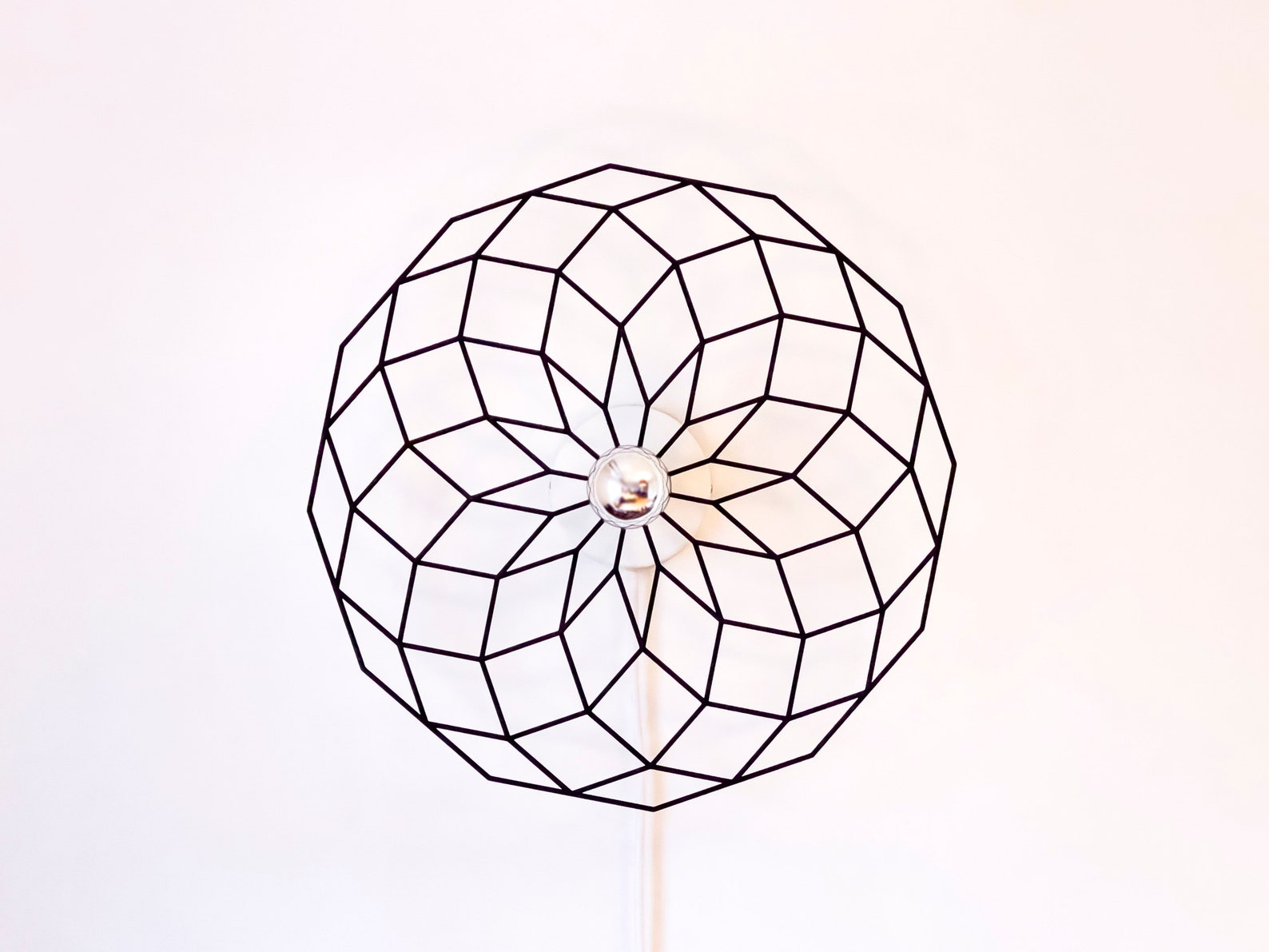 Wall Lamp Shadow Image Sacred Geometry Torus Vortex - Wooden Lampshade ...