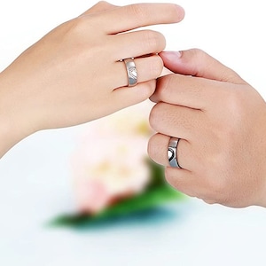 Couples Ring Set | Promise Ring for Couples | His and Hers Ring ...