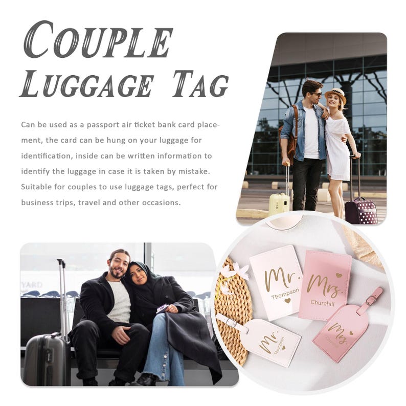 Personalized Luggage Tags, Custom Luggage Tag for Married Couples ...