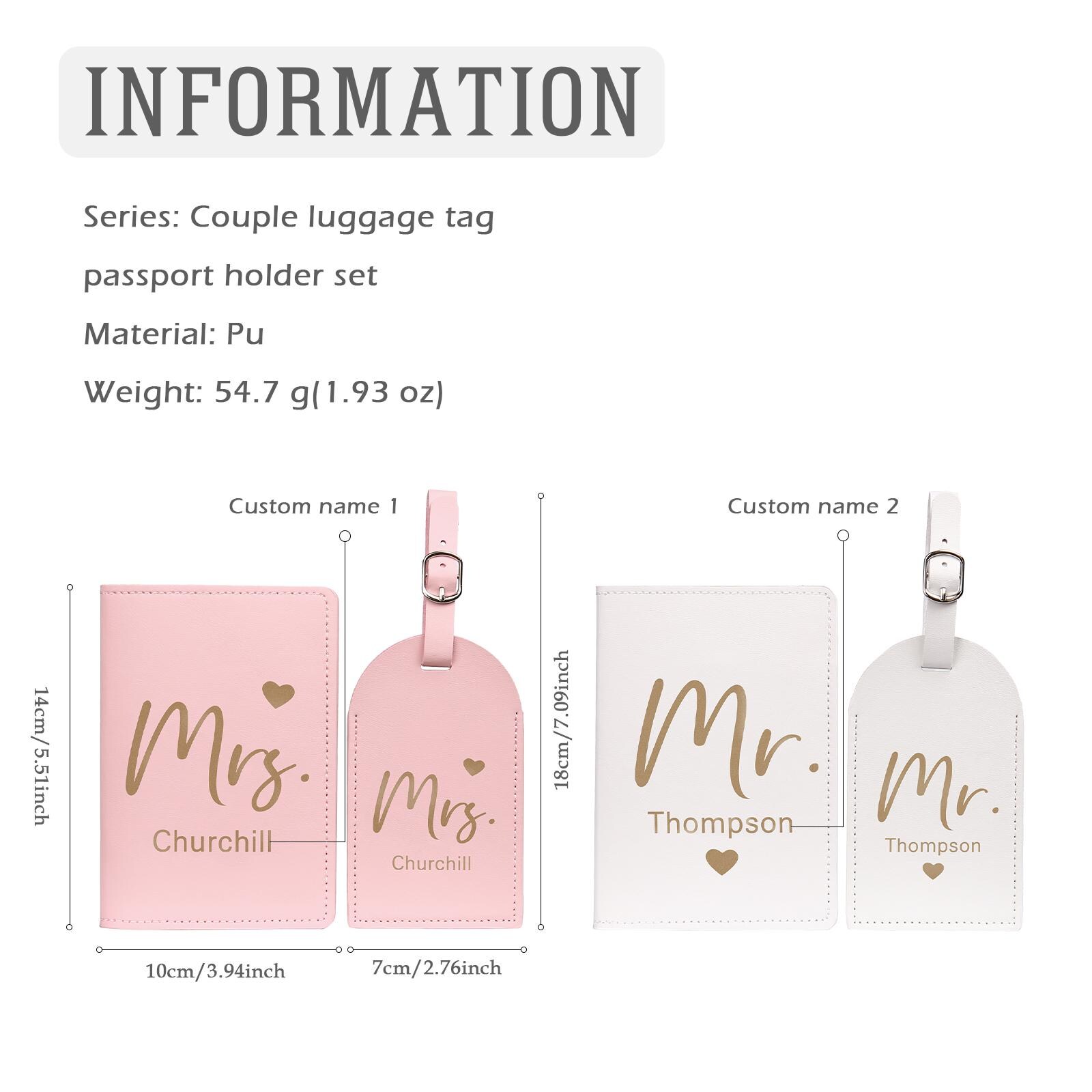 Personalized Luggage Tags, Custom Luggage Tag for Married Couples ...