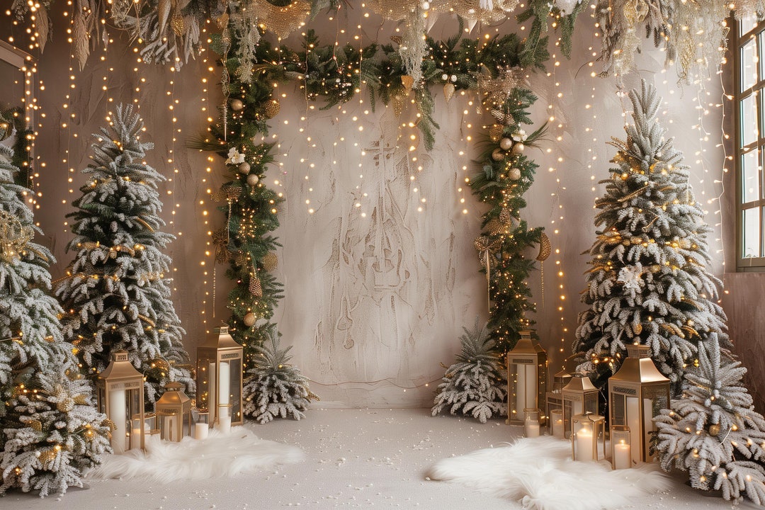 1+1 Free Christmas Digital Background | Holiday Portrait Backdrop ...