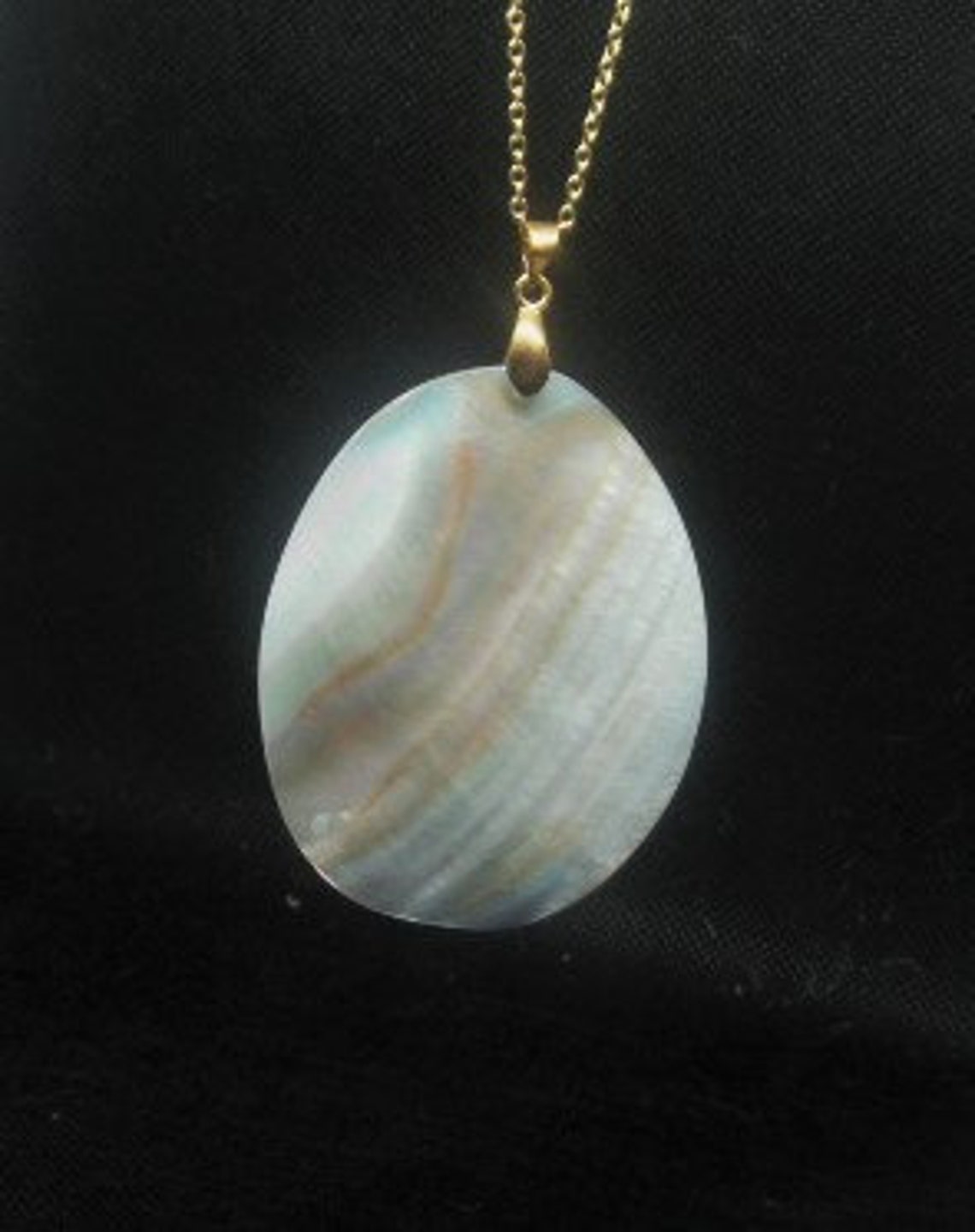 Polished Rainbow Shiny Abalone Shell Necklace - Etsy