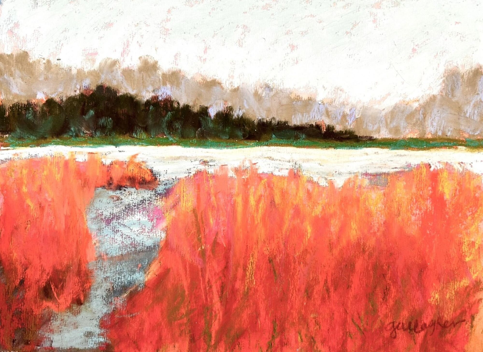Marsh Colors 2 - Pastel Painting - Etsy