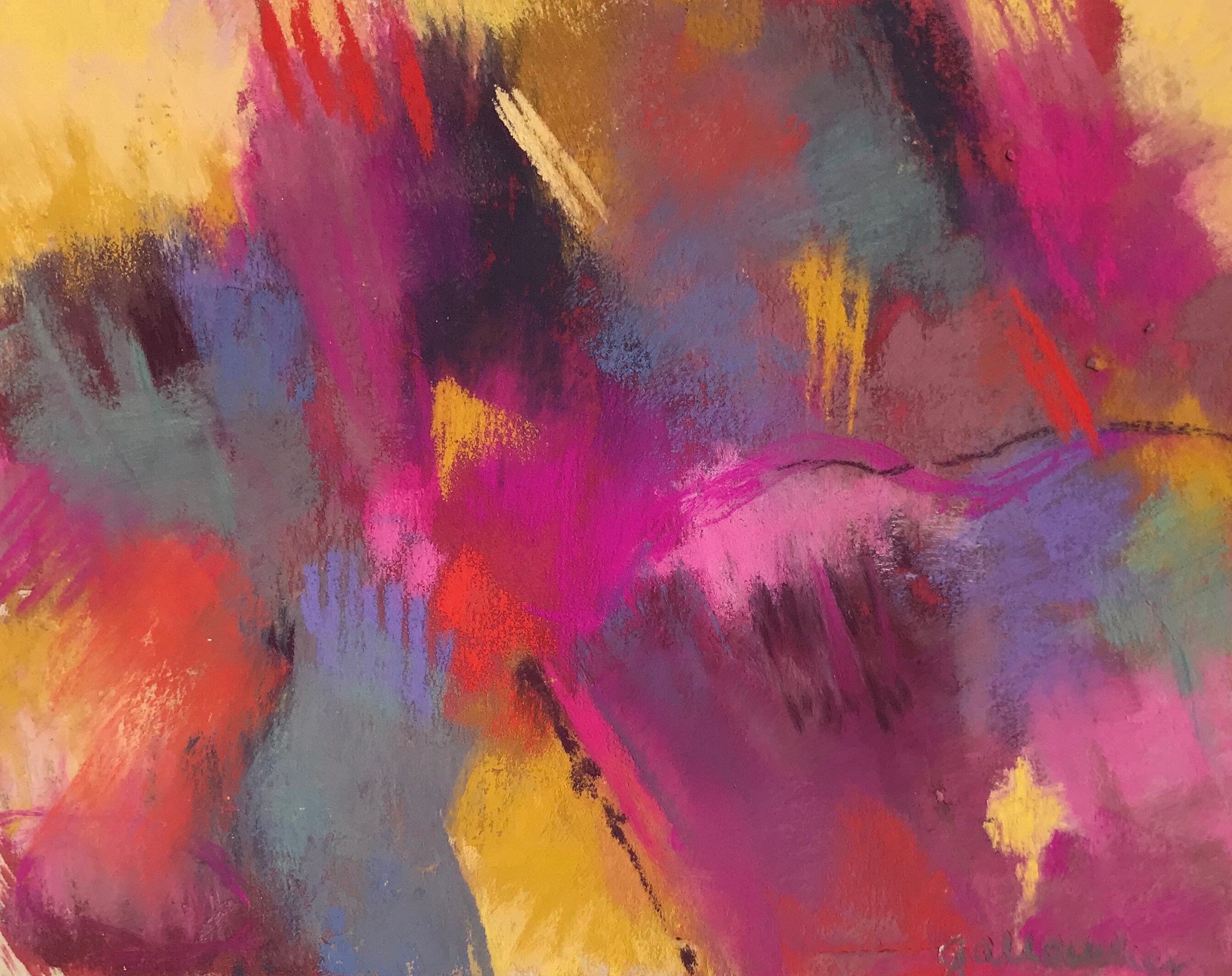 Abstract Chalk Pastel Drawings