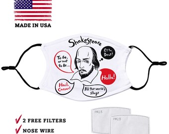 Shakespeare Face Mask - Etsy