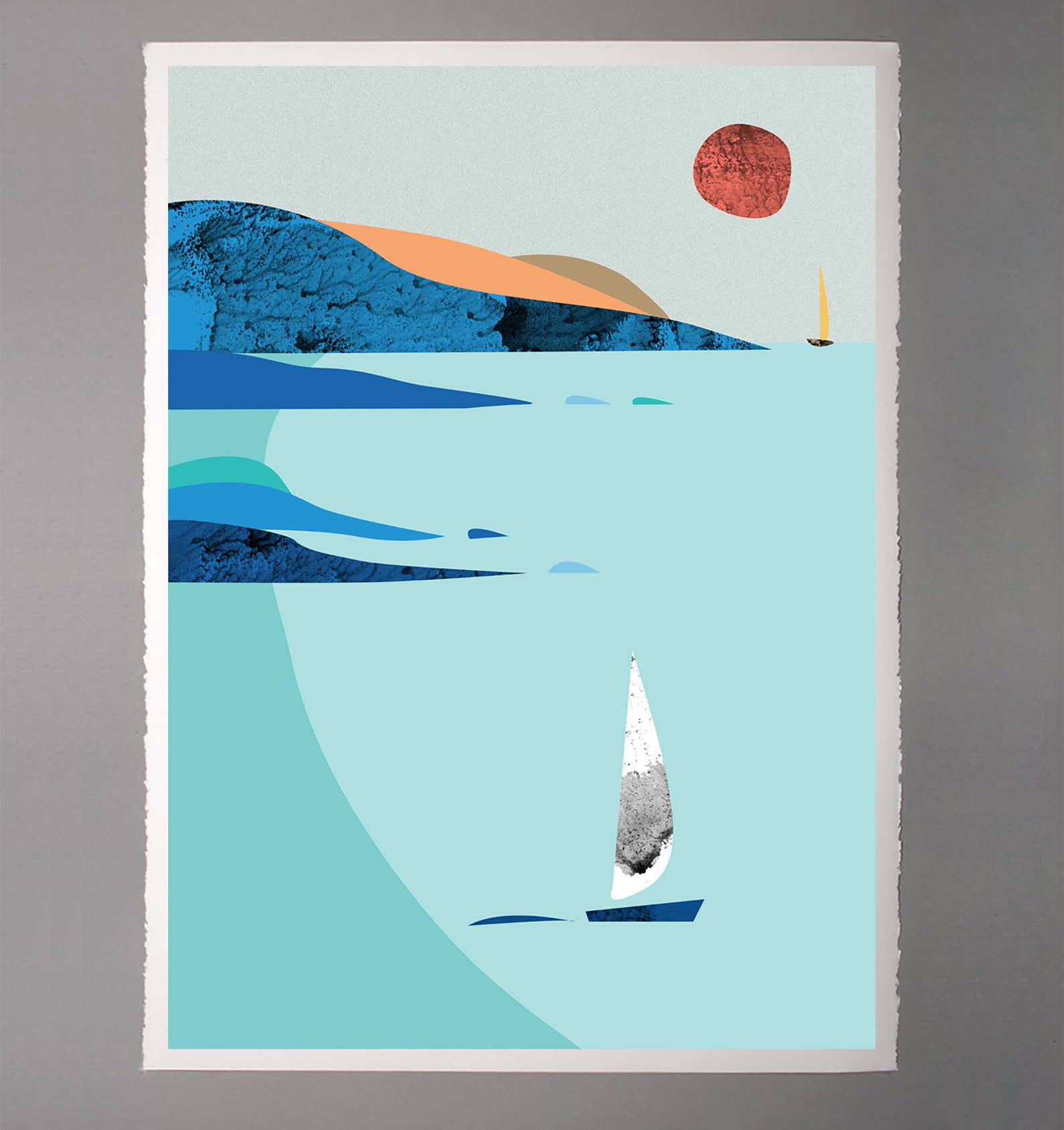 Nordic Whale Island Art Scandi Boat Orca Print Modern | Etsy