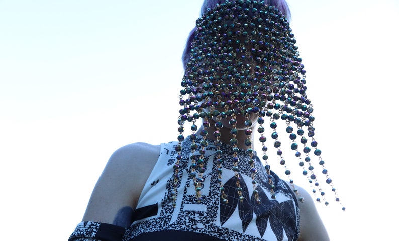 Faceted Glass Face Veil - Etsy