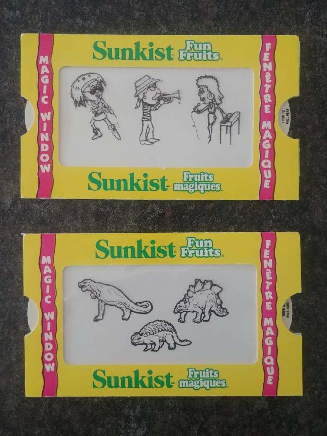 Rare 1990's Canadian Sunkist Fun Fruits Fruit Snacks Magic Window ...
