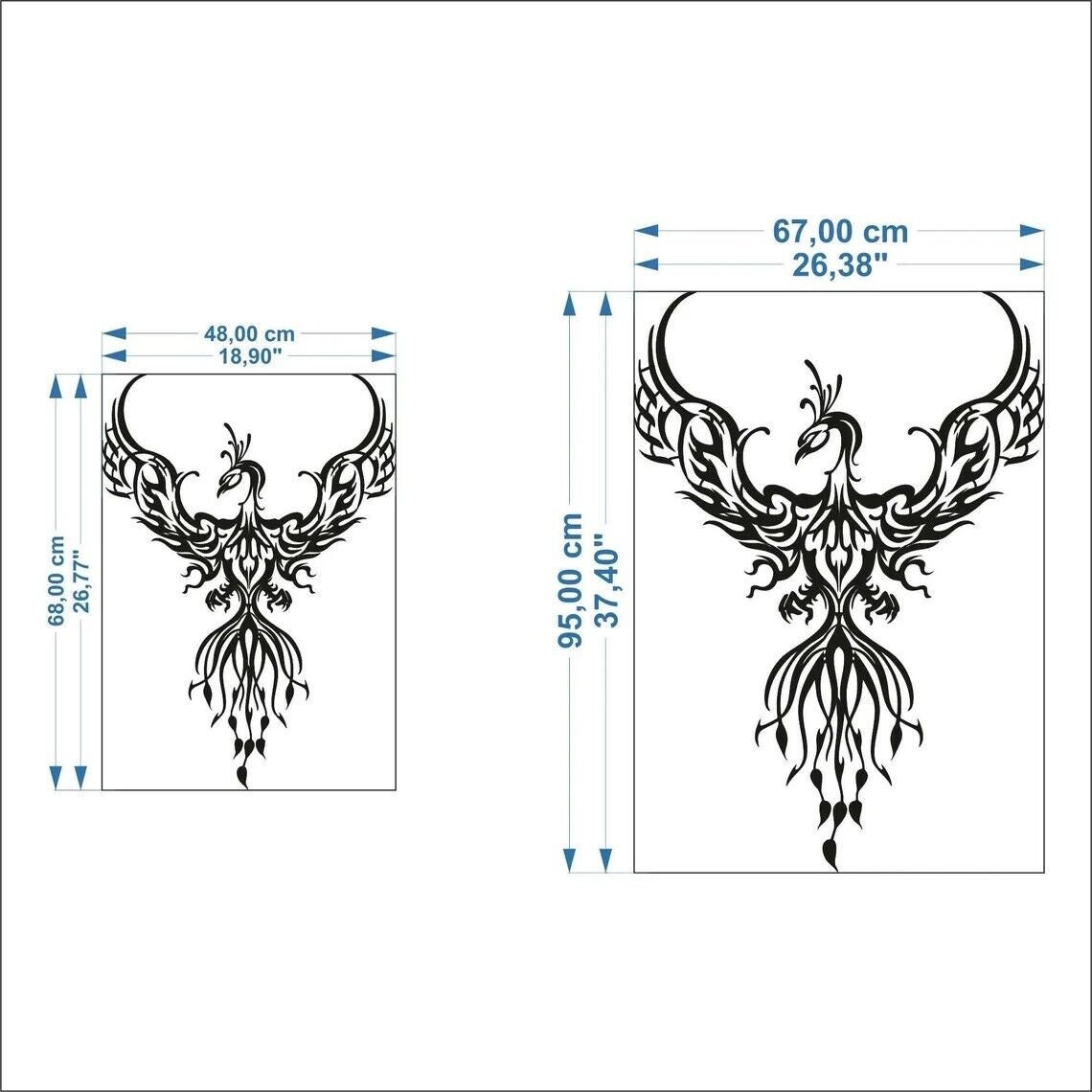 Phoenix Metal Wall Art, Metal Wall Sign, Metal Wall Hanging, Anka Wall ...