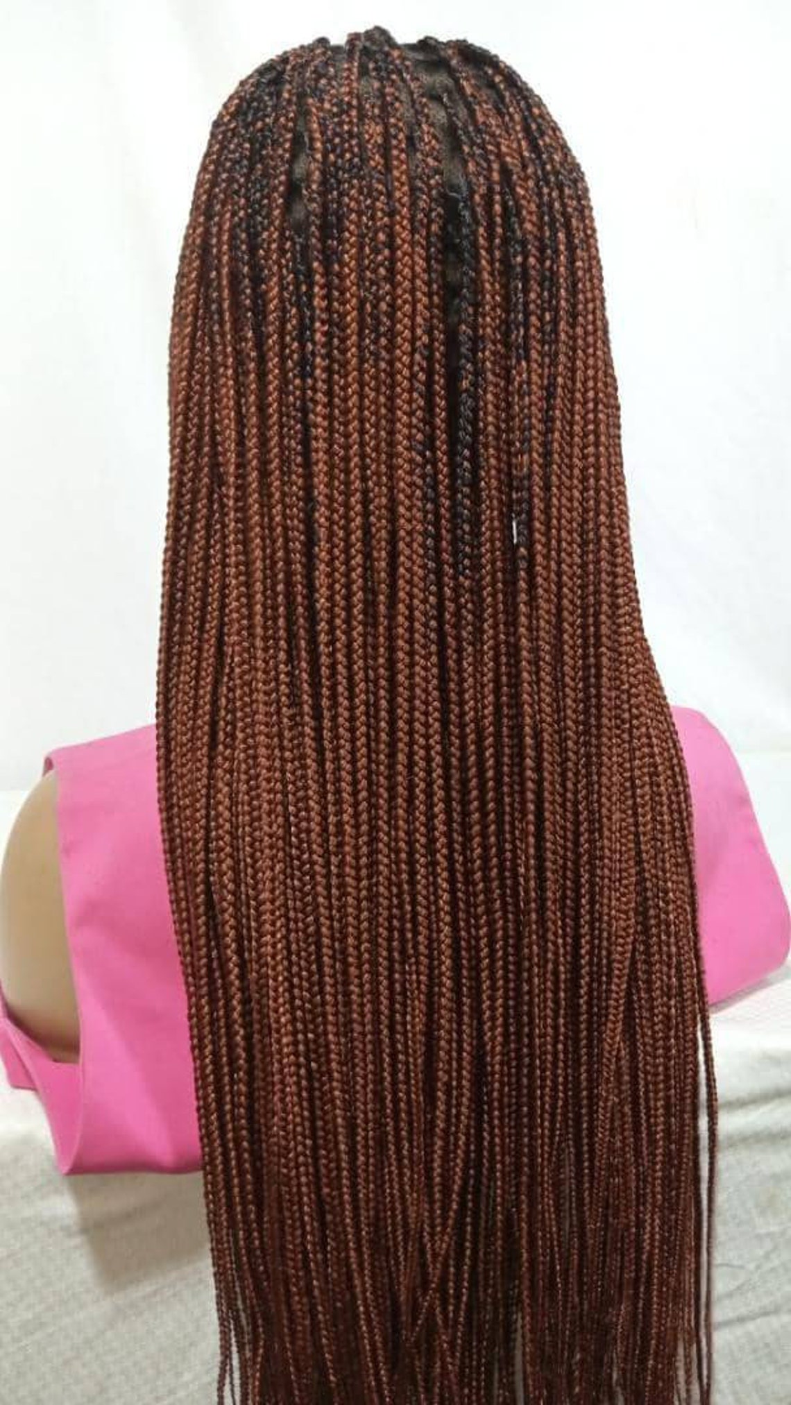 32 inches Braided wig350 knotless braids full lace wig free | Etsy