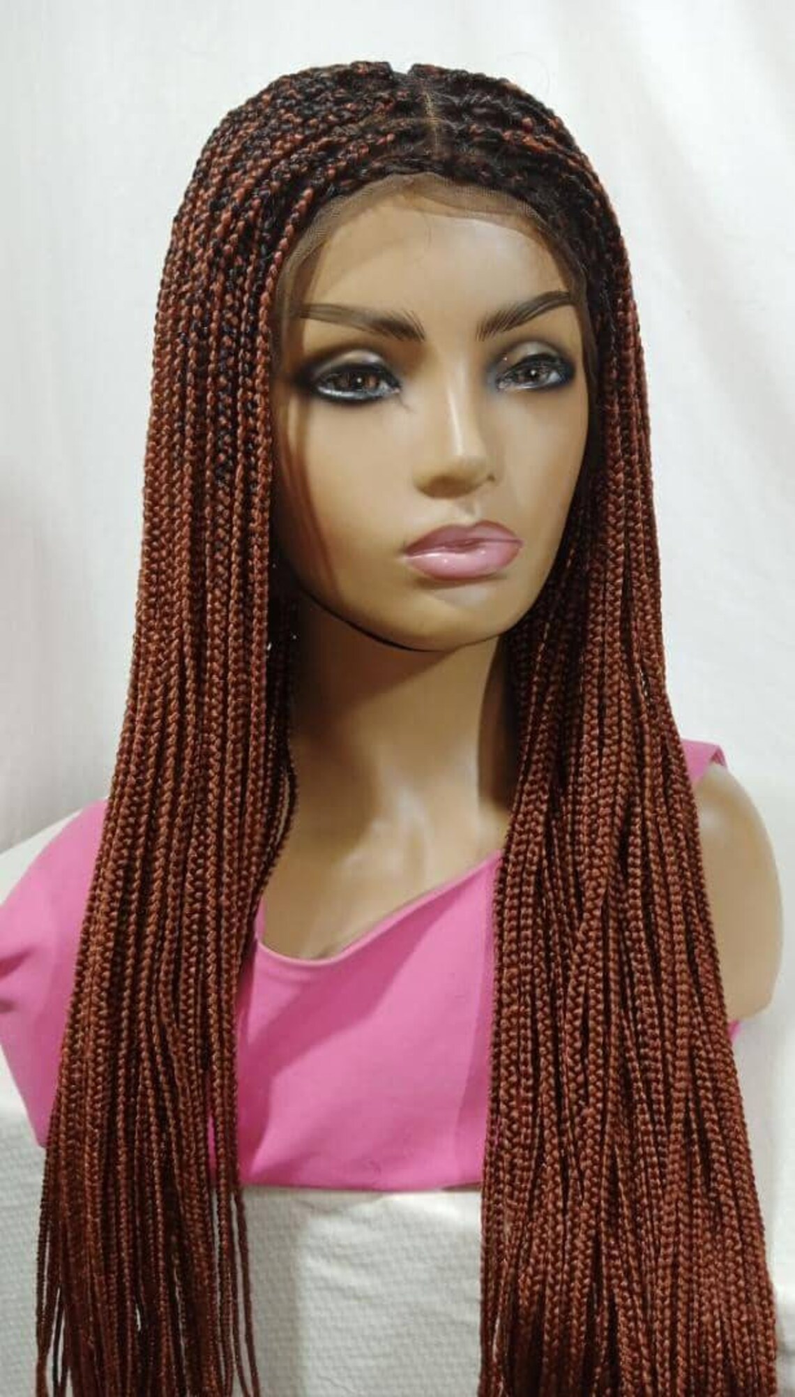 32 inches Braided wig350 knotless braids full lace wig free | Etsy